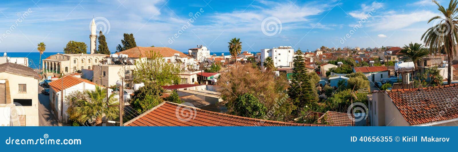 Panorama of Old Town. Rooftop View. Larnaca. Cyprus Stock Image - Image ...