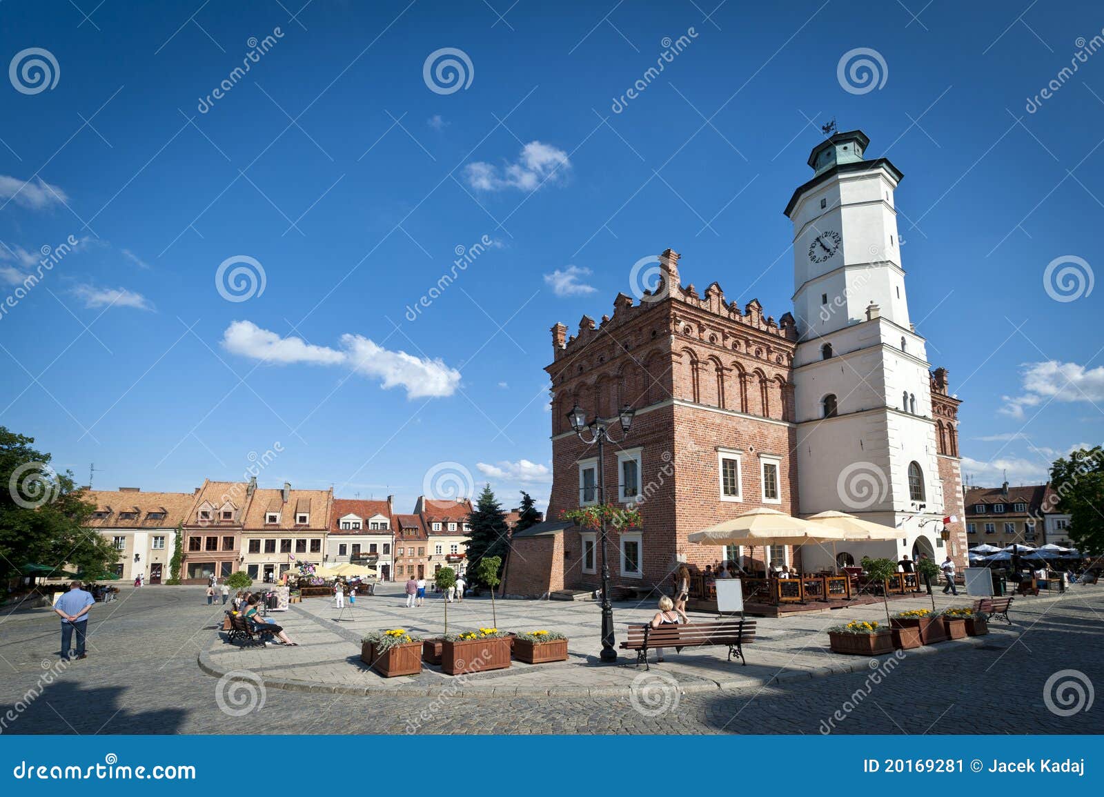 Sandomierz, Poland. City Hall And Market Square Royalty-Free Stock ...