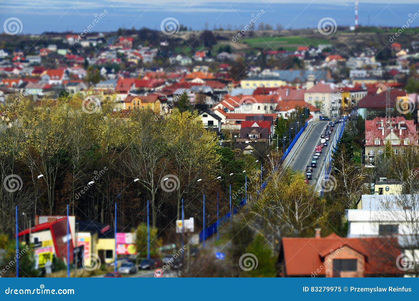 Panorama of Olkusz Poland stock image. Image of exterior - 83279975