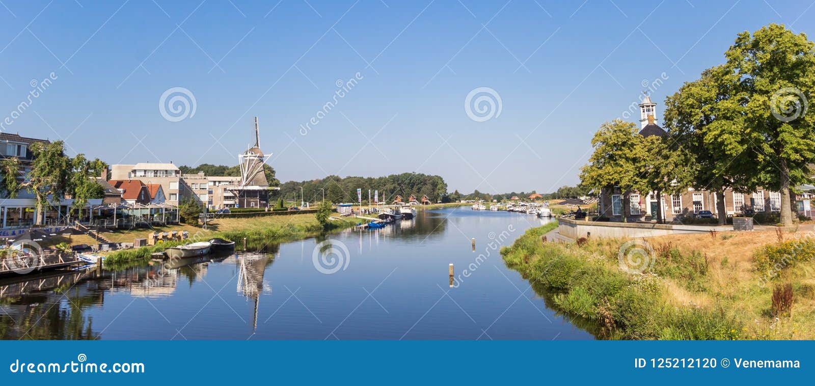 Panorama of Ommen and the Vecht River Editorial Image - Image of ommen ...