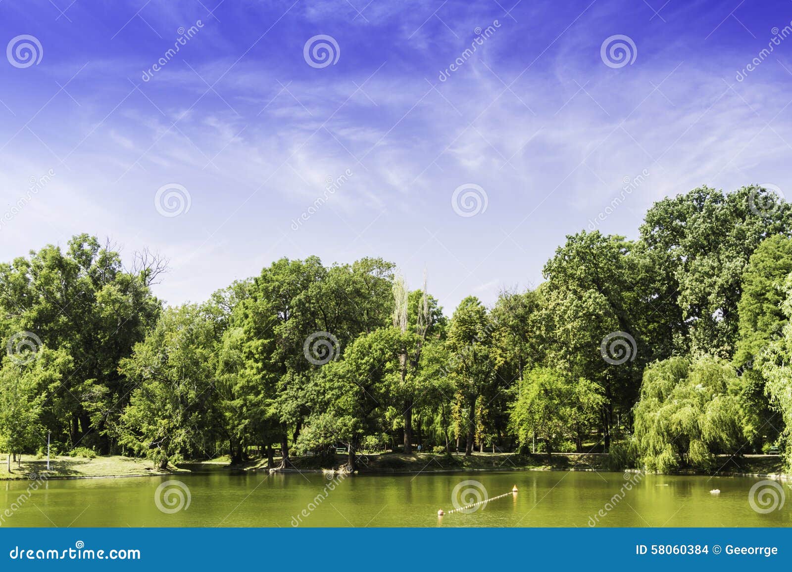 Panorama with One of the Largest Parks in Bucharest Stock Photo - Image ...