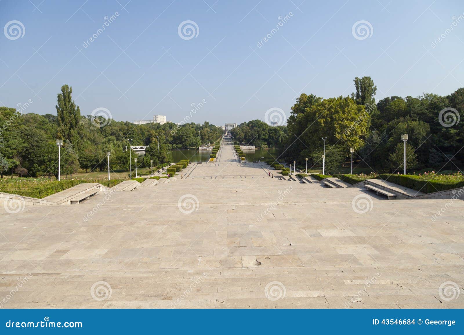 Panorama with One of the Largest Parks in Bucharest Editorial Stock ...