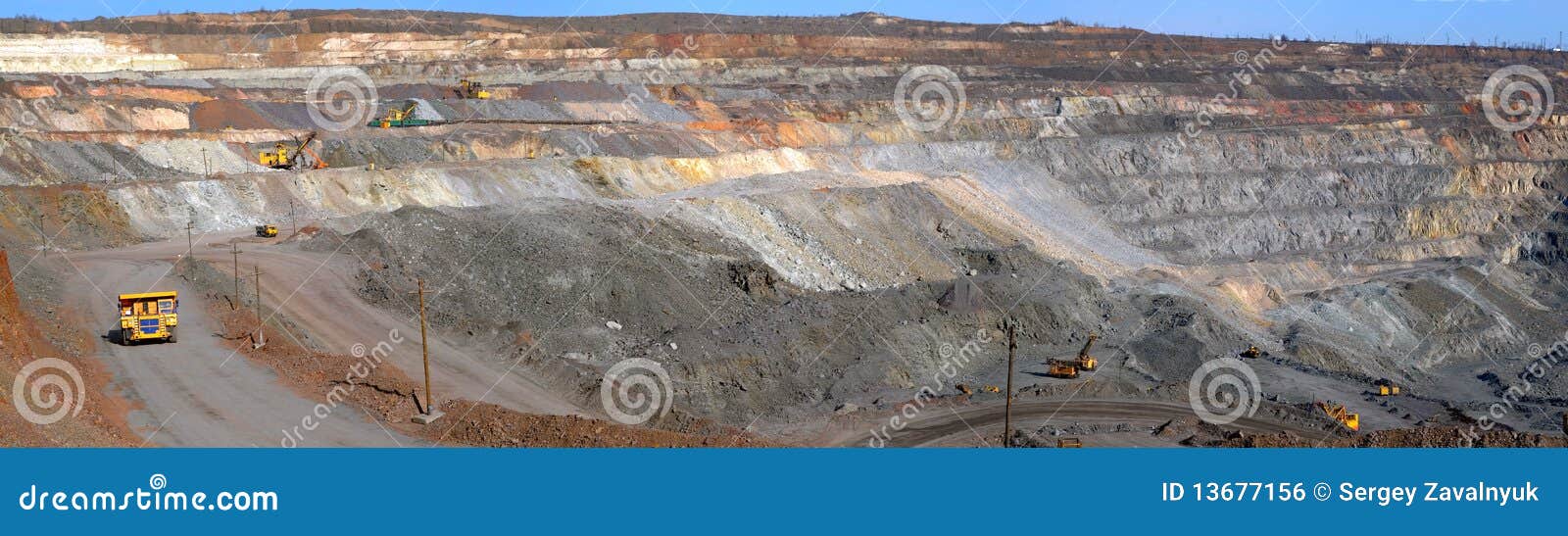 Panorama of an Open-cast Mine Stock Photo - Image of environment ...