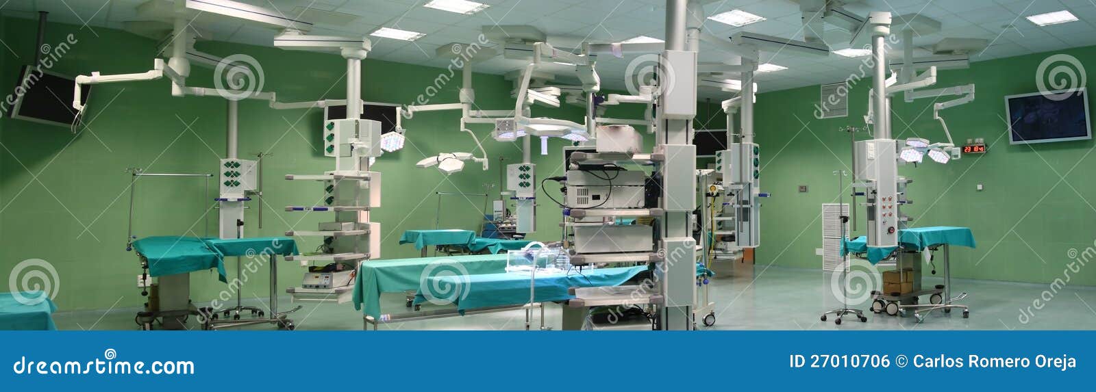 Panorama of operating room stock photo. Image of incision - 27010706