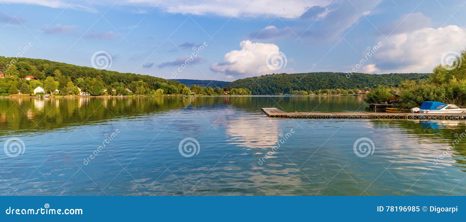 Panorama of Orfu Lake in South Hungary Stock Image - Image of landscape ...