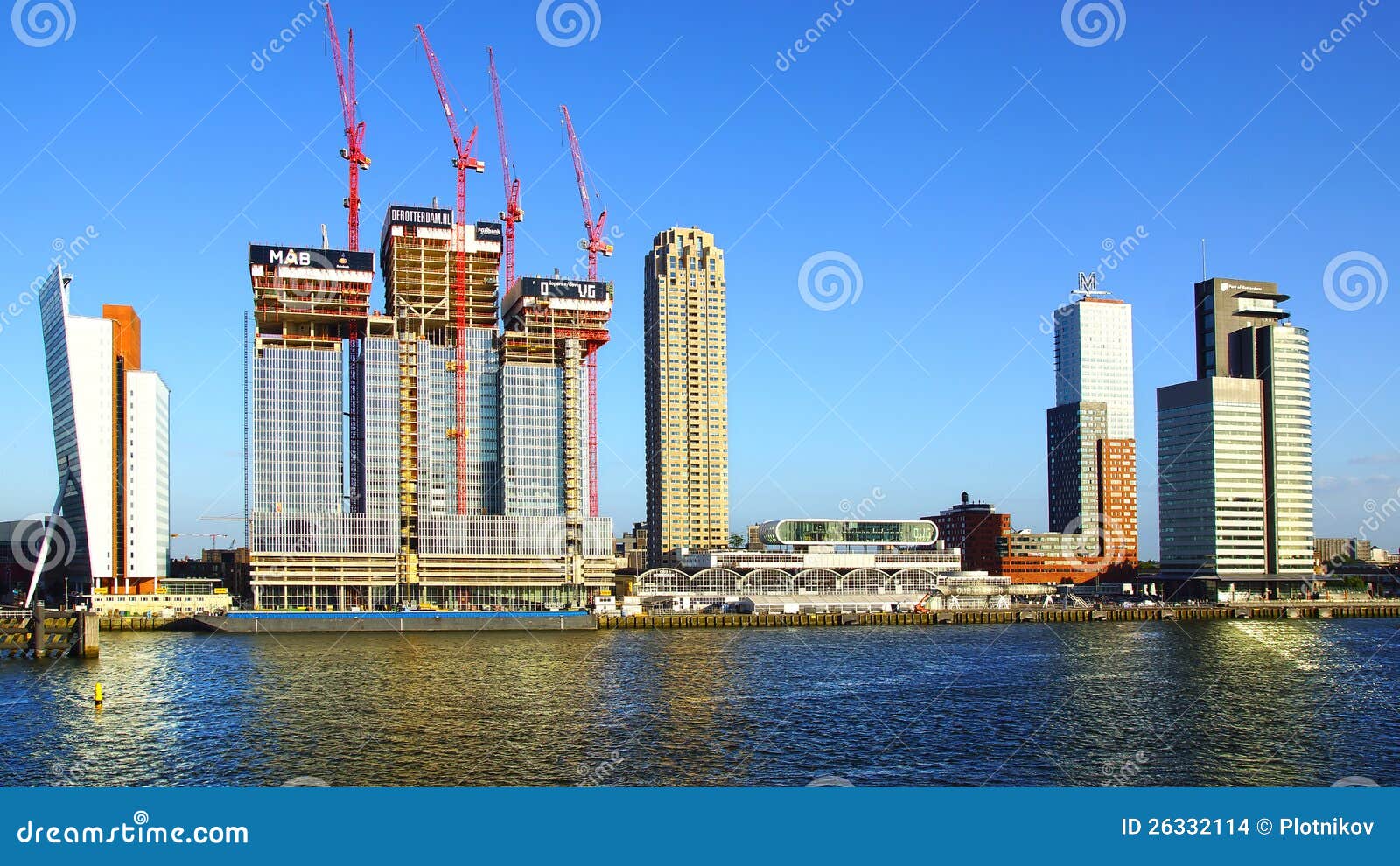 Panorama Over De Haven Van Rotterdam. Redactionele Stock Afbeelding ...