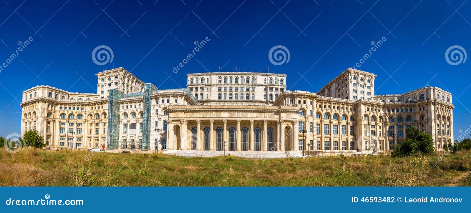 Panorama of the Palace of Parliament in Bucharest Stock Photo - Image ...