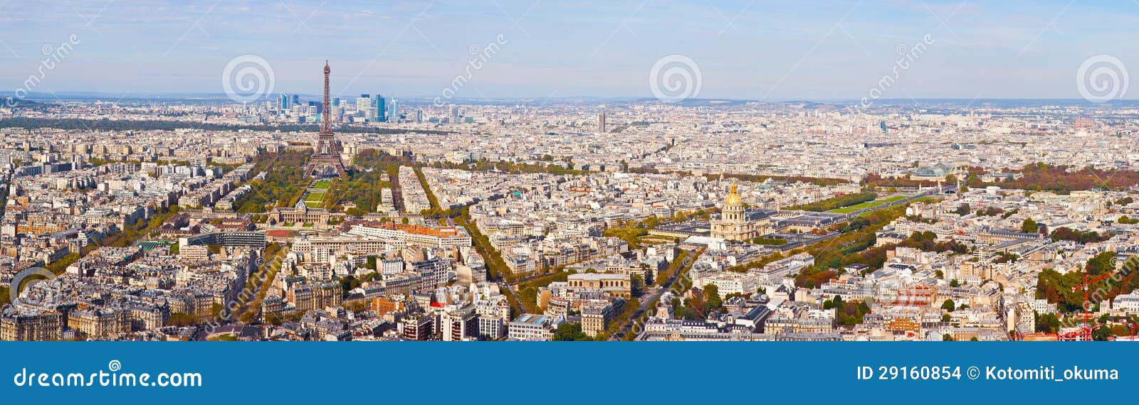 Panorama of Paris. Top View Stock Photo - Image of city, eiffel: 29160854
