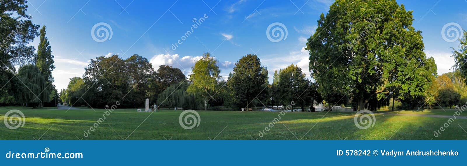 Panorama park stock photo. Image of tree, trees, park, shadows - 578242