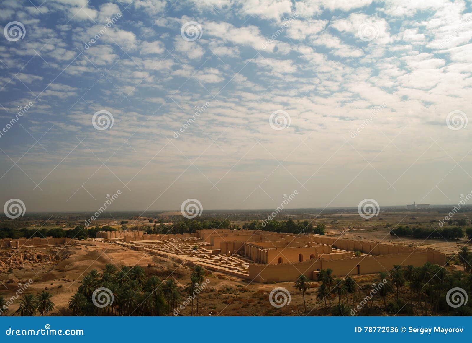 Panorama of Partially Restored Babylon Ruins, Iraq Stock Photo - Image ...