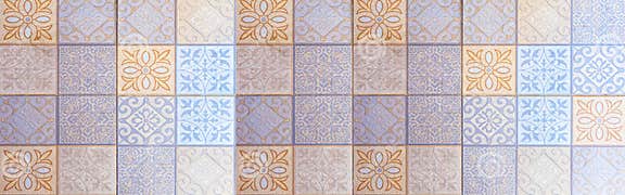Patterned Color Glazed Mosaic Wall Tile Pattern and Background Seamless ...