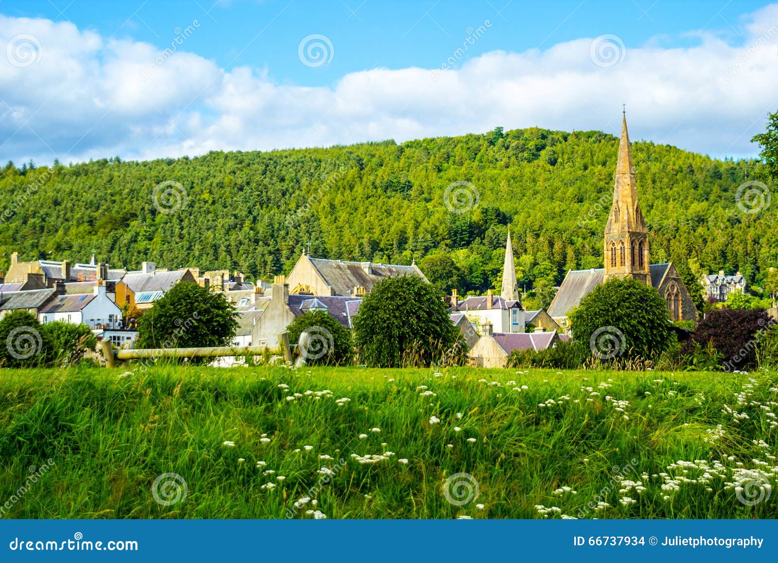 Panorama of Peebles, Scotland, UK Stock Photo - Image of landmark ...