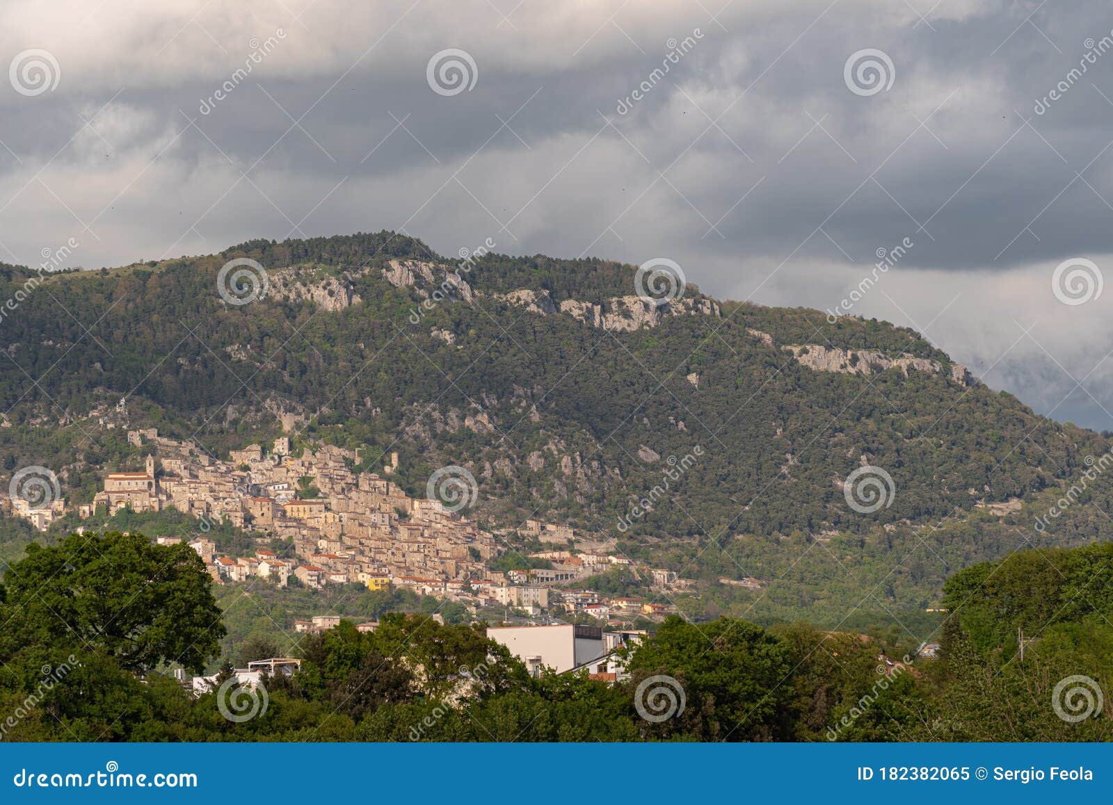 Panorama of Pesche, Common in the Province of Isernia, in Molise Stock ...