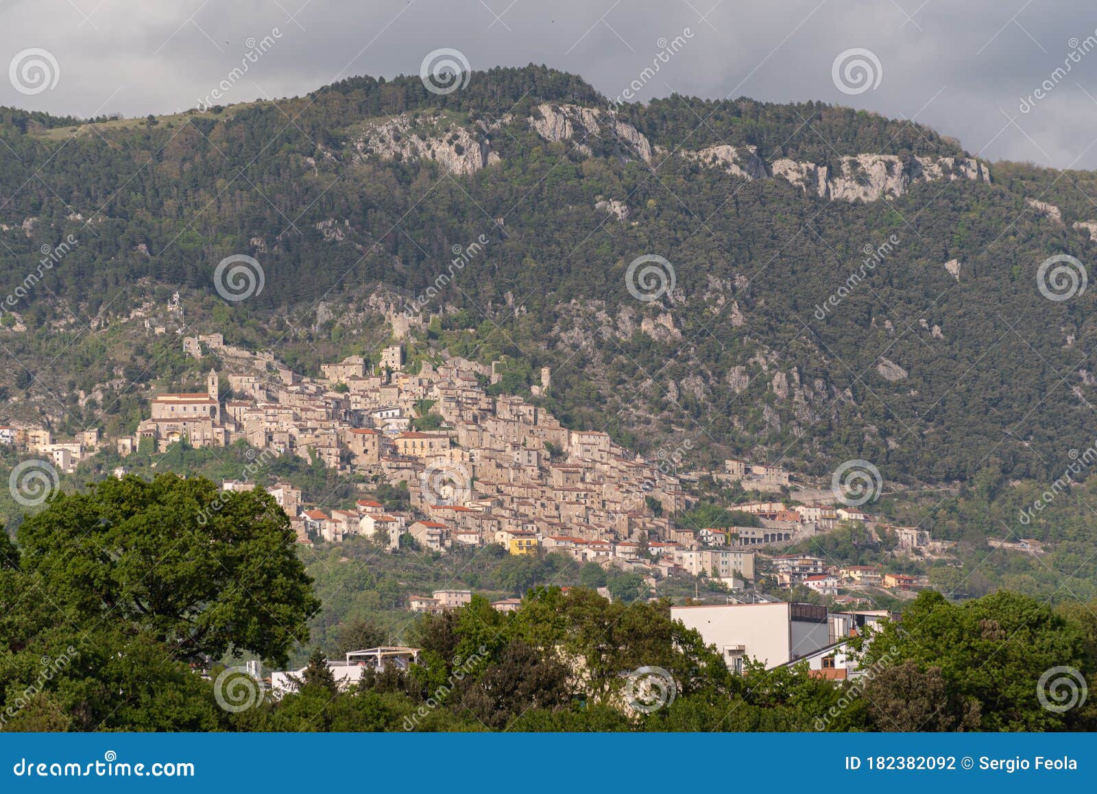 Panorama of Pesche, Common in the Province of Isernia, in Molise Stock ...