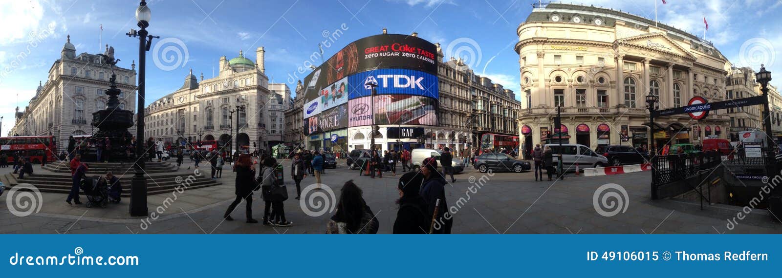 Panorama of Picadilly Circus, London Editorial Image - Image of circus ...