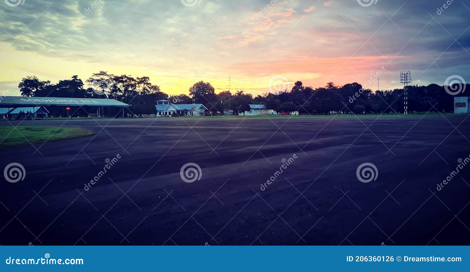 Panorama in Polonia Runway of Medan North Sumatera Editorial Photo ...