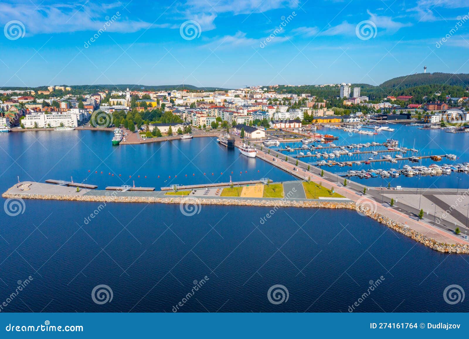 Panorama of the Port of Kuopio, Finland Stock Photo - Image of harbor ...