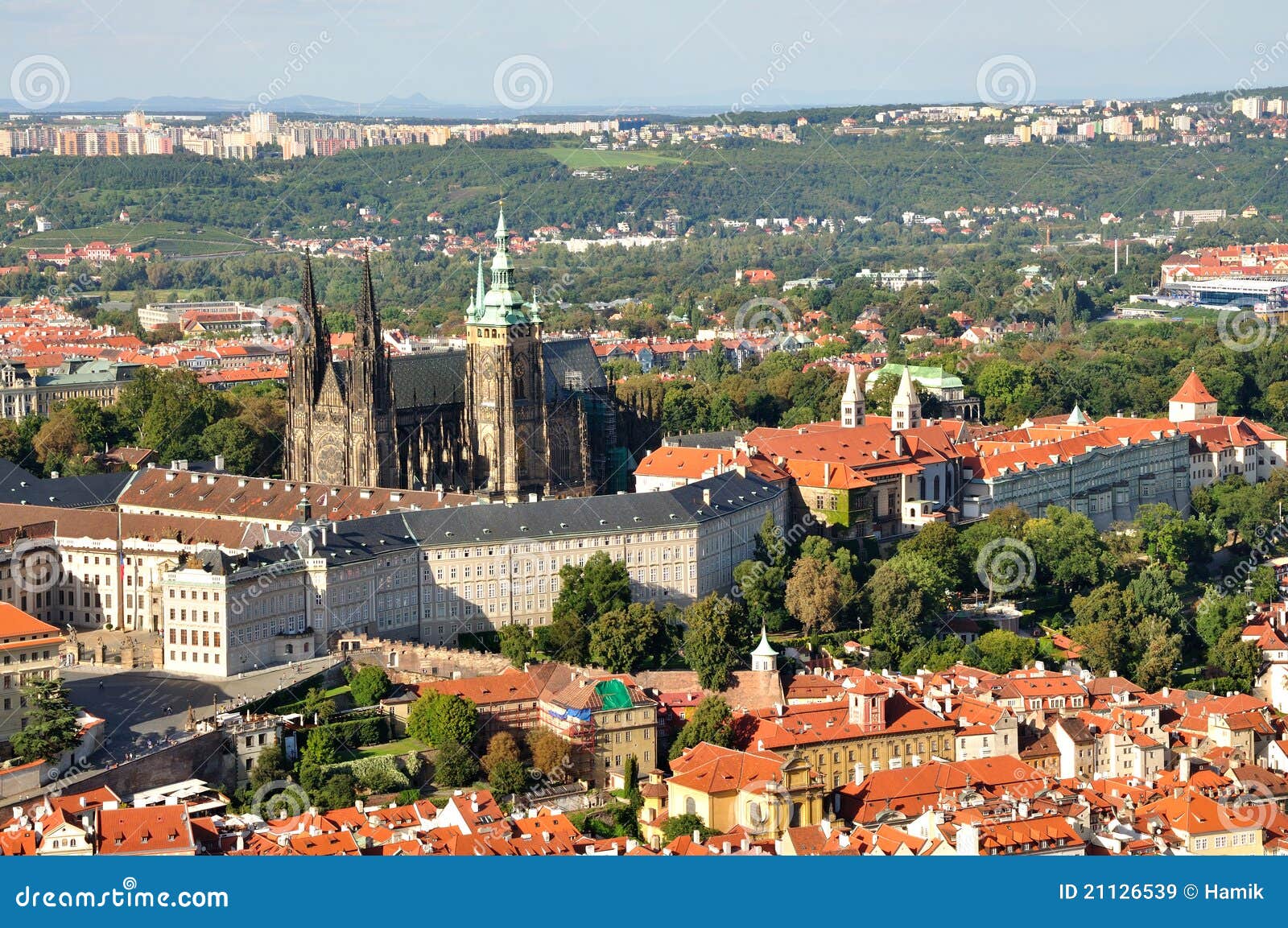 Panorama of Prague stock image. Image of panorama, landmark - 21126539