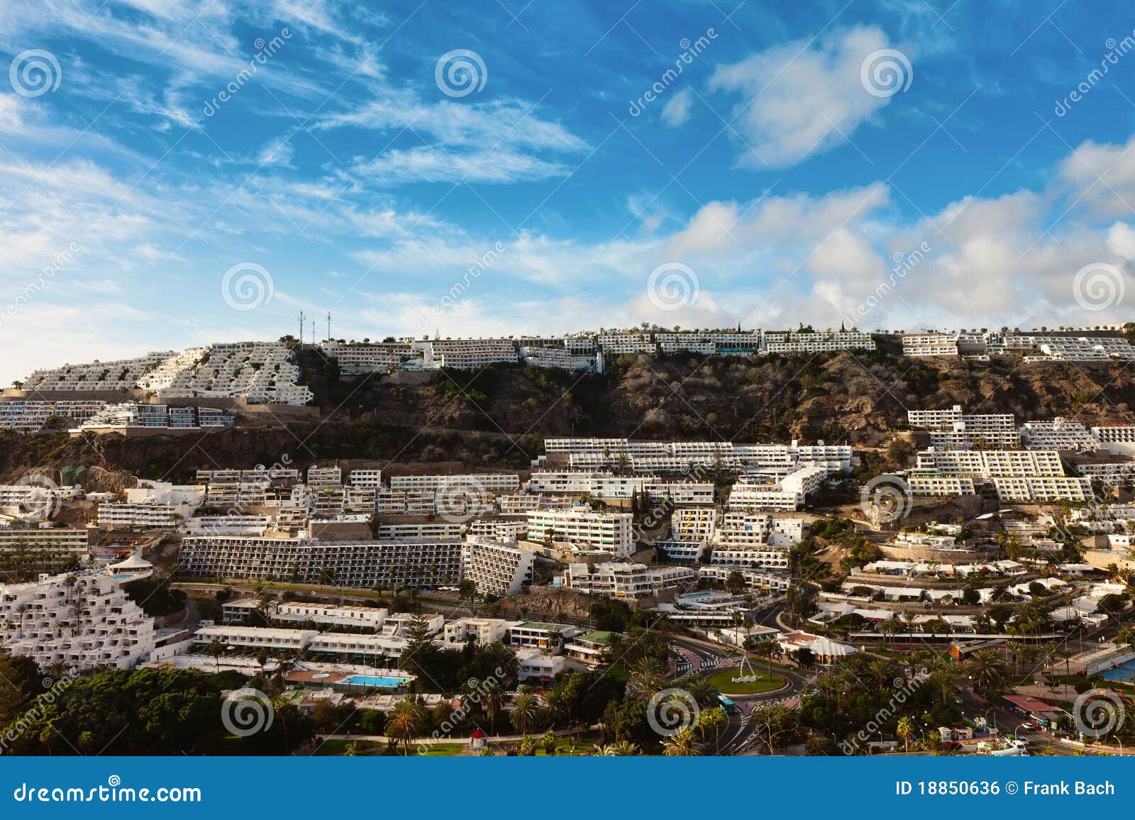 Panorama of Puerto Rico, Gran Canaria Stock Photo - Image of canaria ...