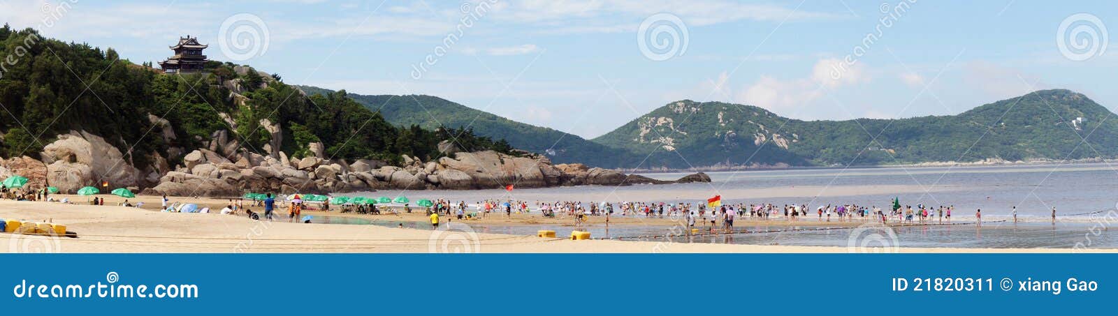 Panorama of Putuo mountain stock image. Image of resort - 21820311