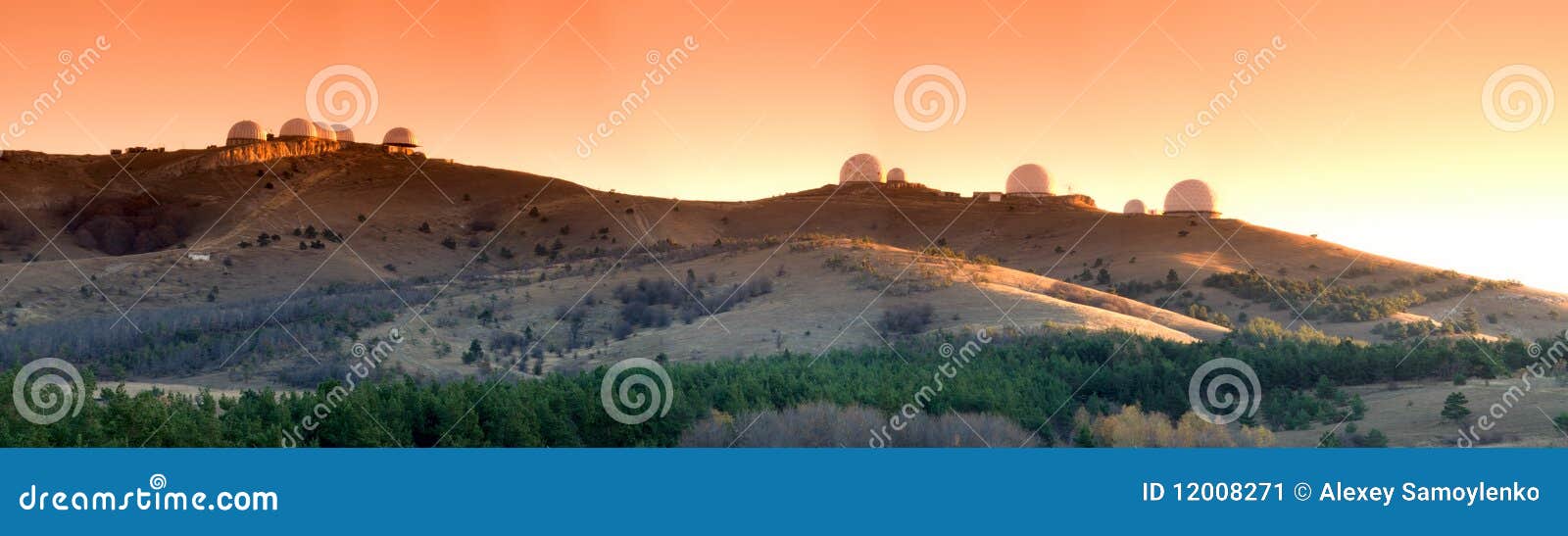 Panorama of Research Center on Mars Stock Image - Image of background ...