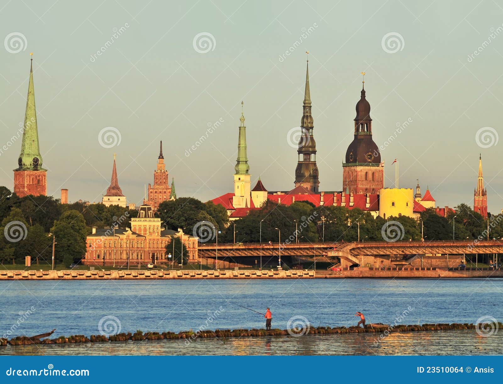 Panorama of Riga stock photo. Image of chapel, latvia - 23510064