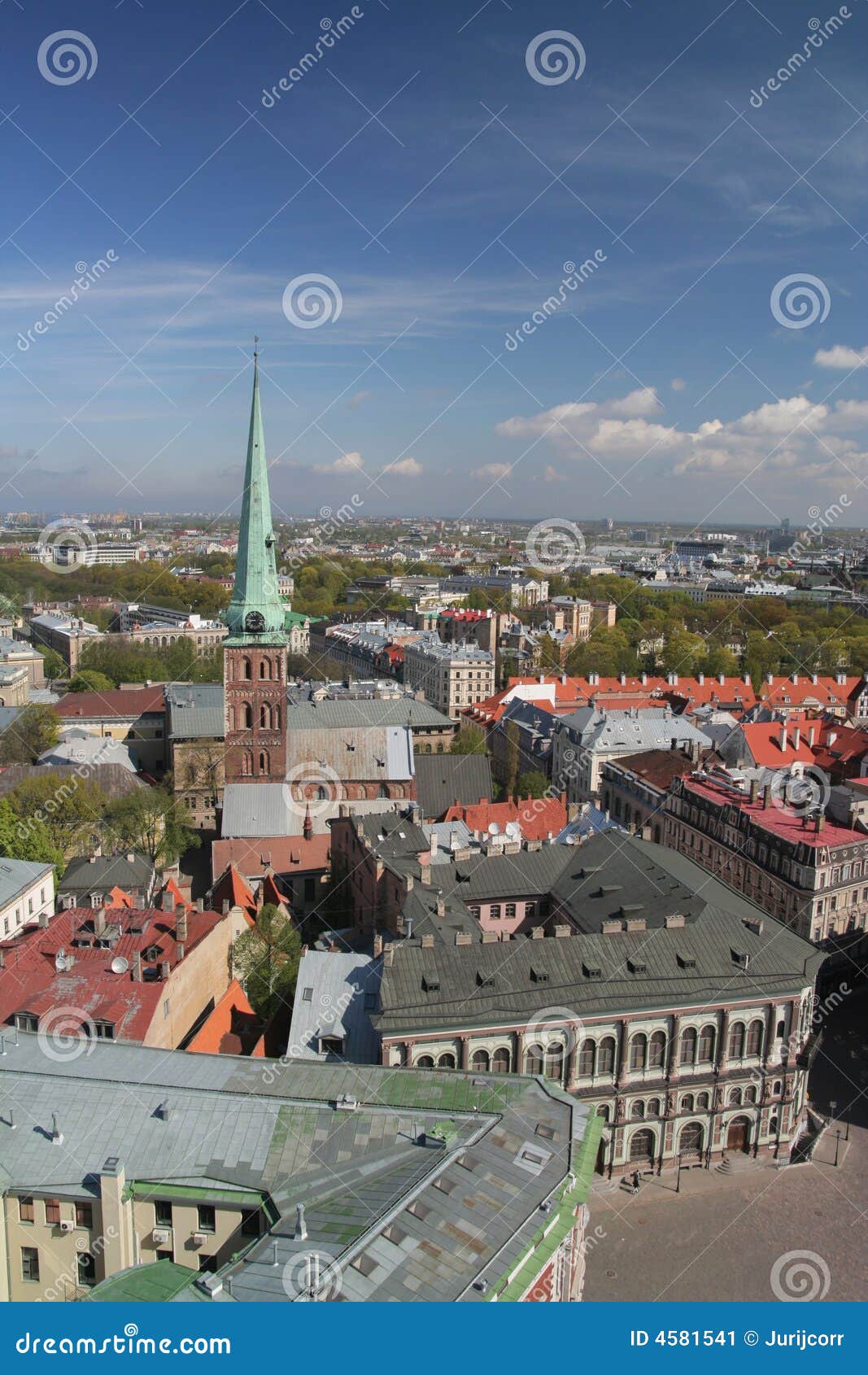 The Panorama of Riga stock image. Image of castle, history - 4581541