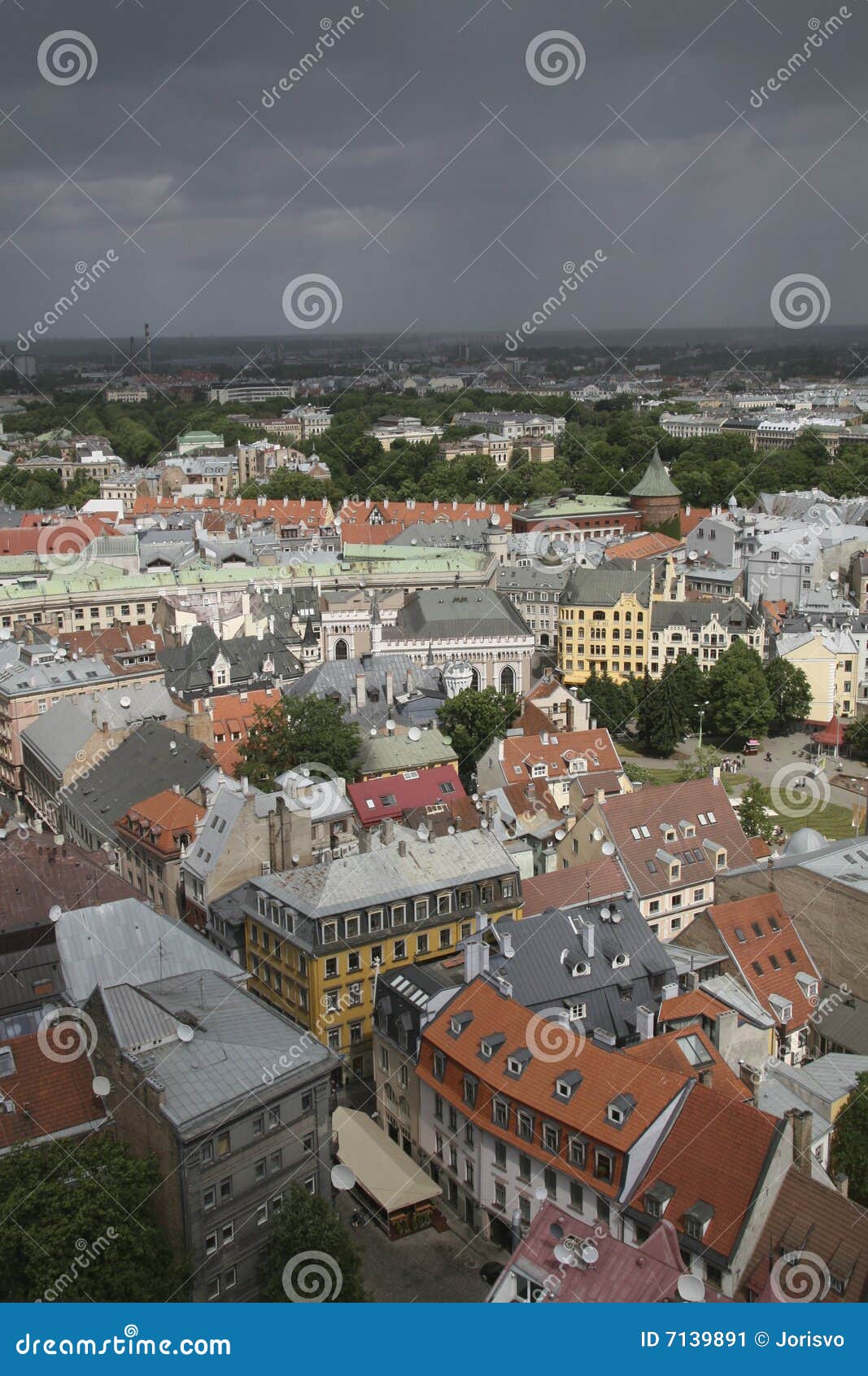 Panorama on Riga, Capital of Latvia Stock Image - Image of overview ...
