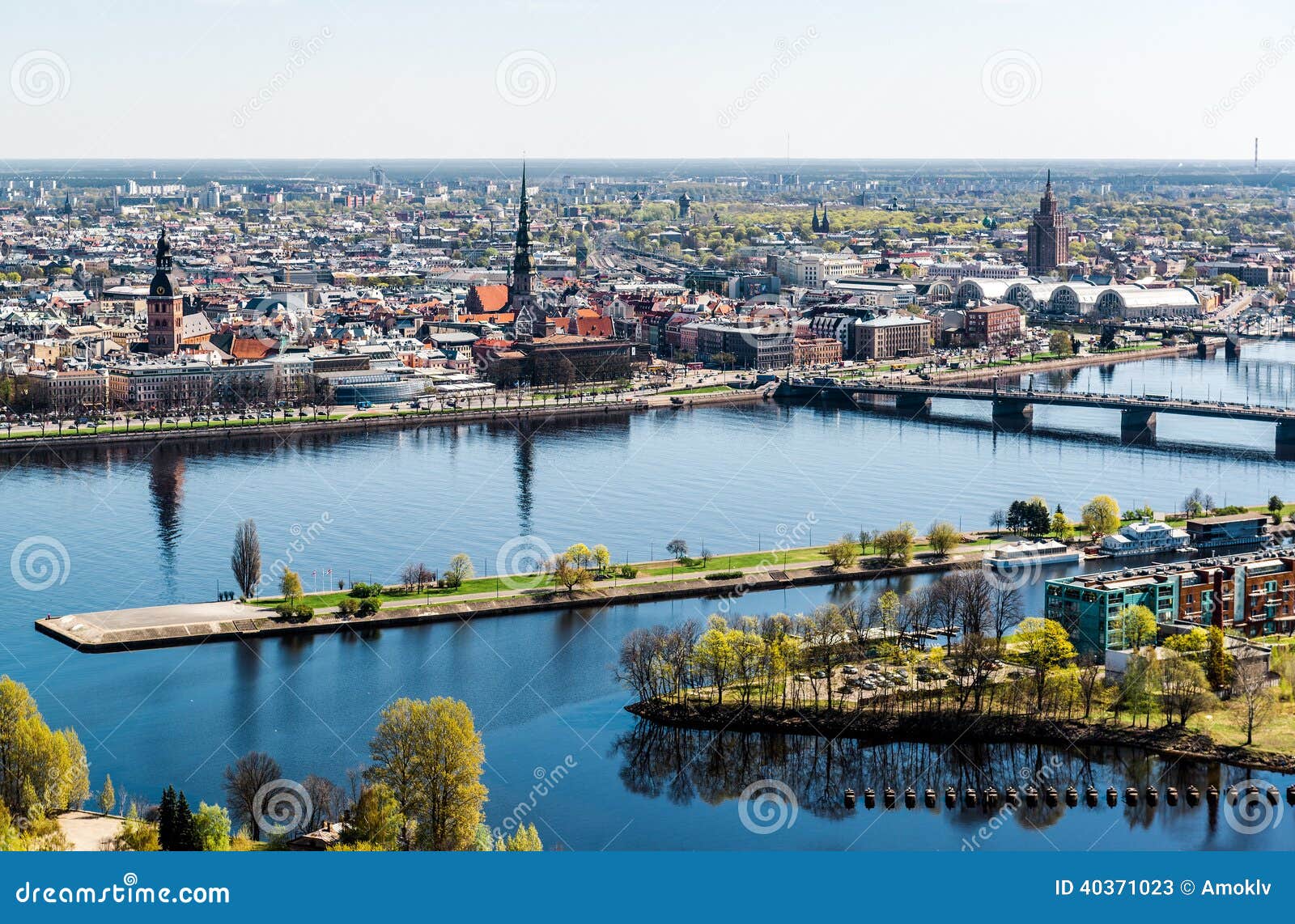 Panorama of Riga city stock image. Image of panoramic - 40371023