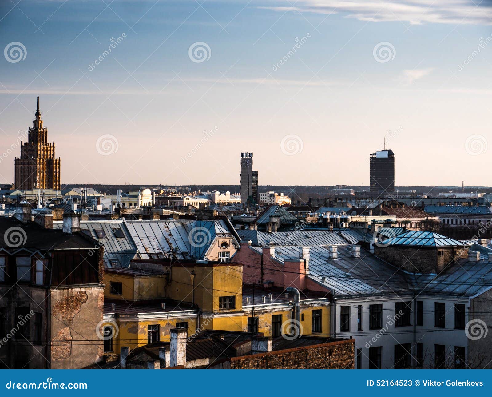 Panorama of Riga from One the Buildings Editorial Stock Photo - Image ...