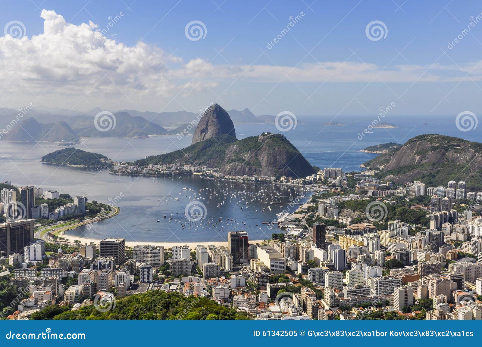 Panorama in Rio De Janeiro, Brazil Stock Image - Image of sugar, city ...