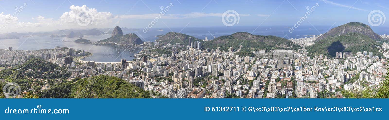 Panorama in Rio De Janeiro, Brazil Stock Image - Image of corcovado ...