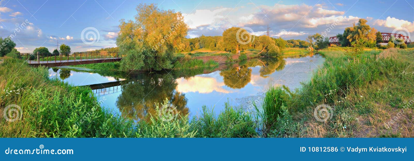 Panorama river stock photo. Image of landscape, spring - 10812586