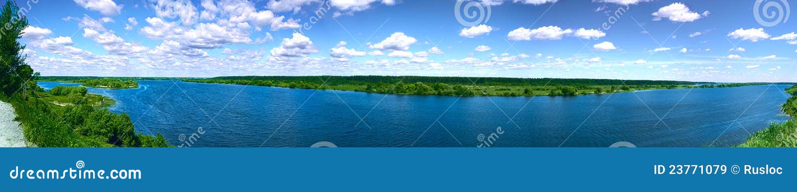Panorama of a river stock image. Image of forest, daylight - 23771079