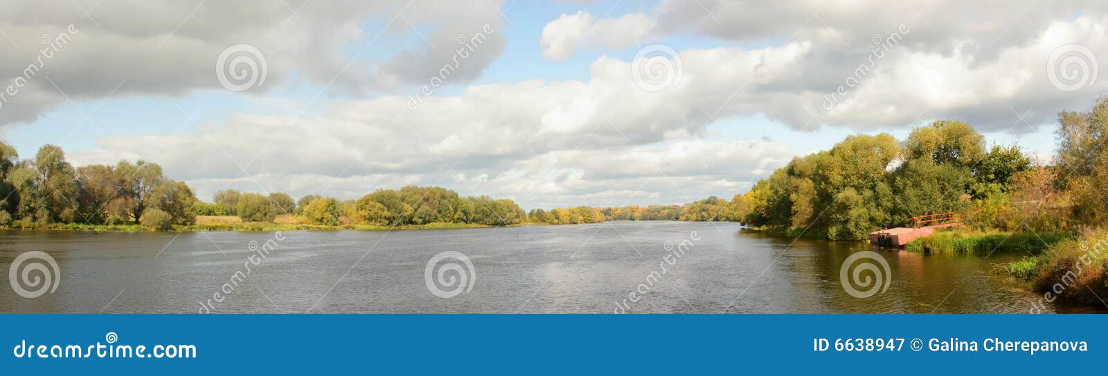 Panorama the river stock image. Image of scenics, leaf - 6638947