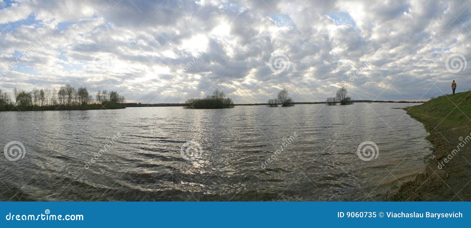 The panorama of river. stock image. Image of backwash - 9060735