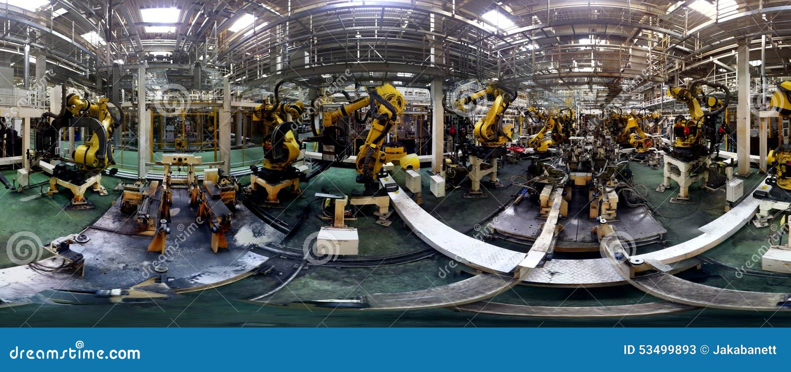Panorama of Robotic Welding Station Stock Image - Image of ...