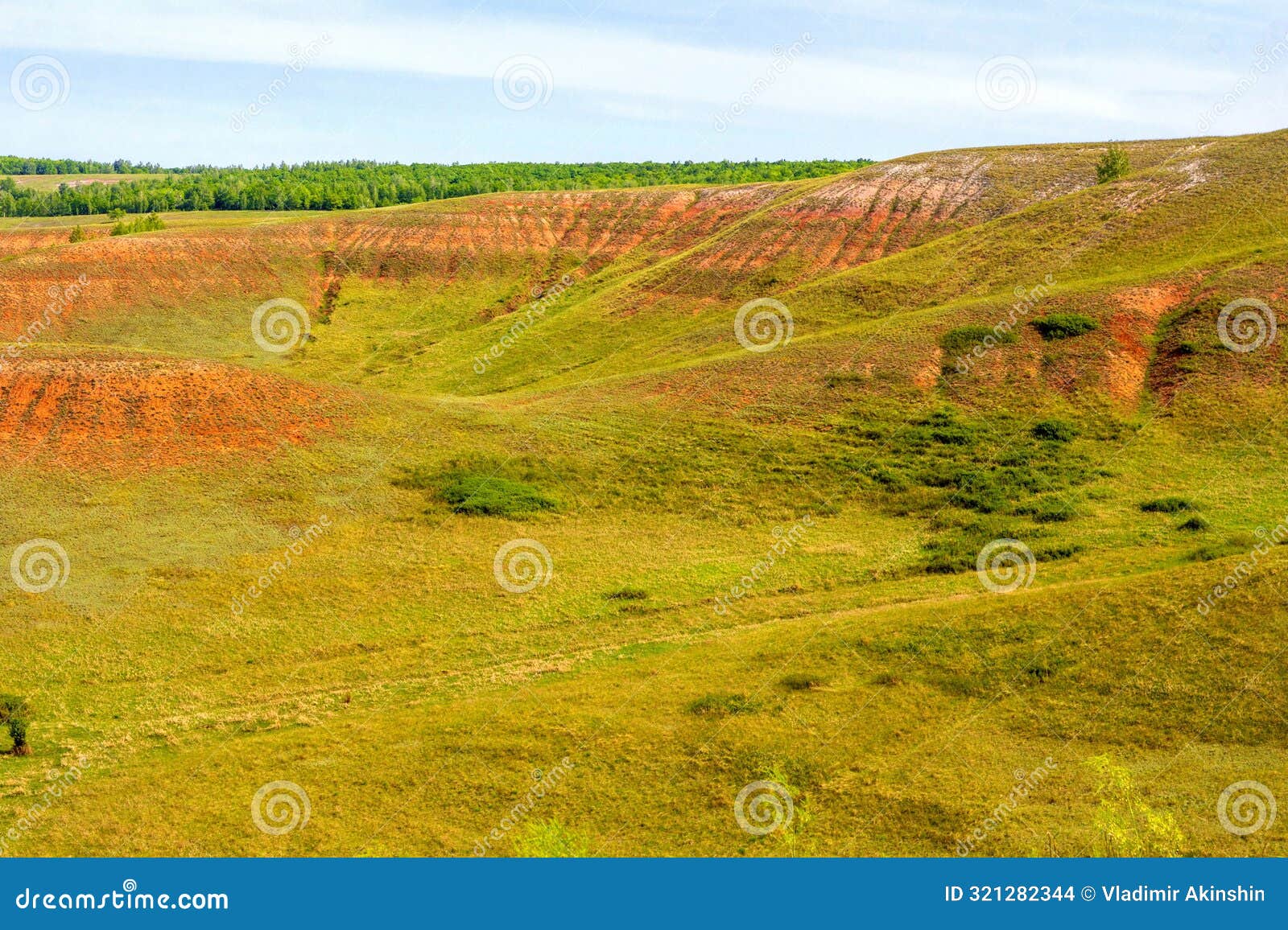 Panorama of Rolling Plains on a Sunny Day Stock Photo - Image of soil ...