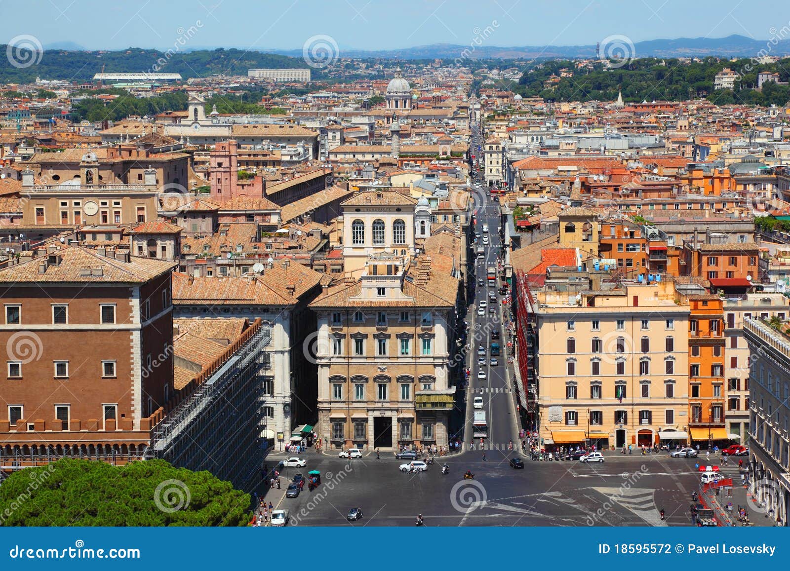 Panorama of Rome stock photo. Image of panorama, mountain - 18595572