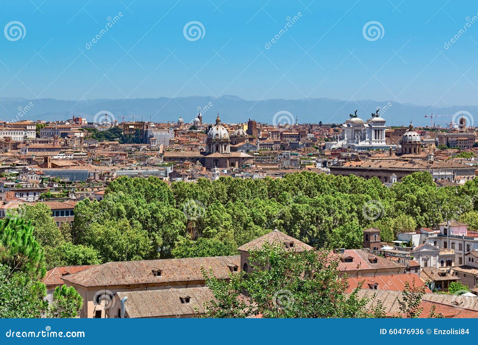 Panorama of rome stock photo. Image of roof, nature, dome - 60476936