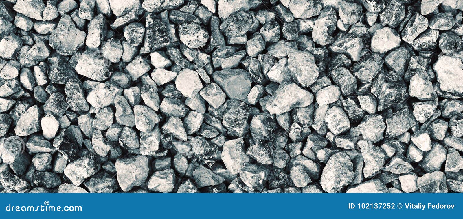 Panorama of Rubble, Top View, Black and White Stock Photo - Image of ...