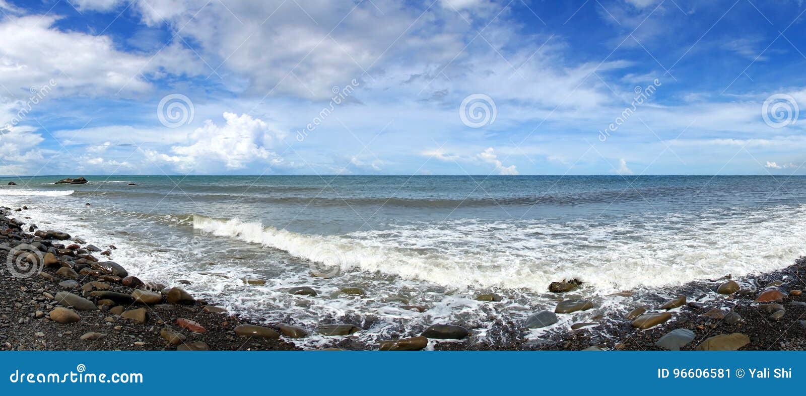Panorama of Rugged Coastline in Taiwan Stock Image - Image of horizon ...