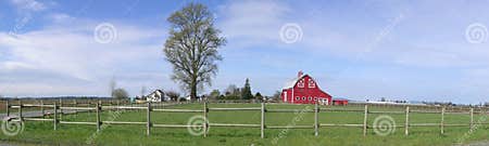 Panorama Rustic Barn stock photo. Image of green, artistic - 672084