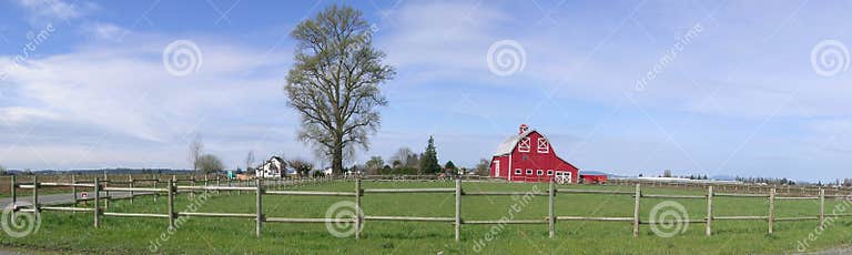 Panorama Rustic Barn stock photo. Image of green, artistic - 672084