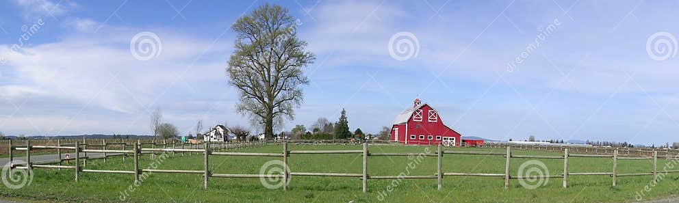 Panorama Rustic Barn stock photo. Image of green, artistic - 672084