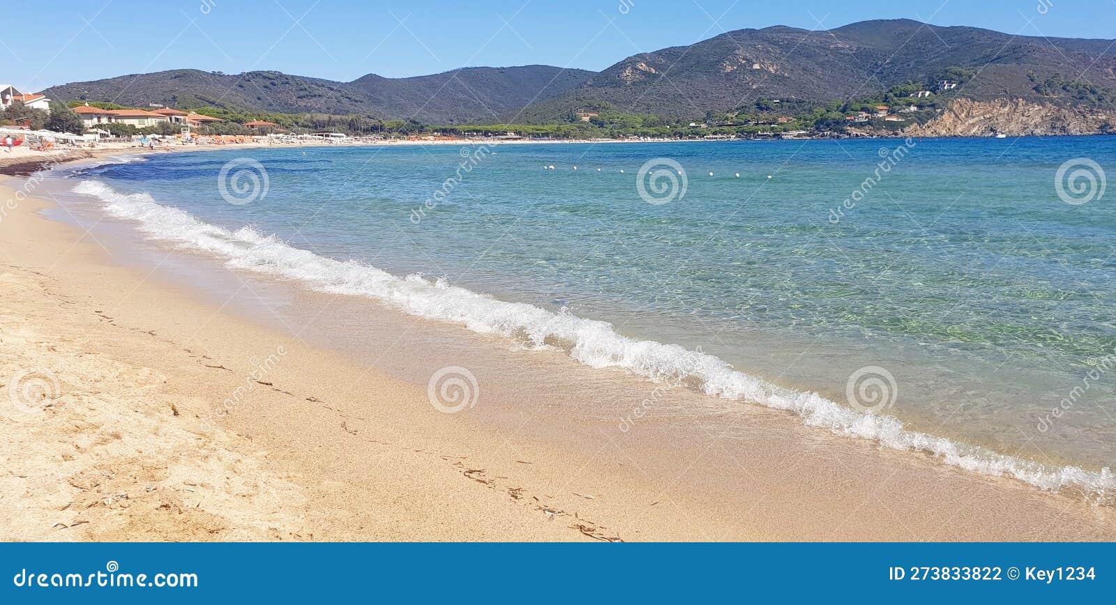 Panorama of the Sandy Beach Stock Photo - Image of famous, marina ...