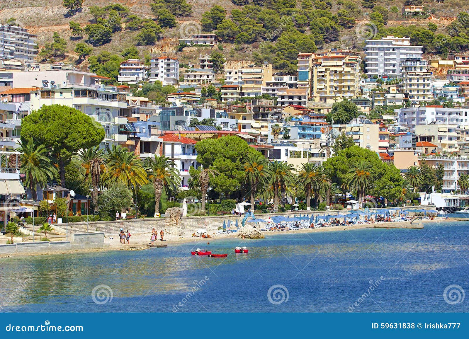 Panorama of Saranda, Albania Editorial Stock Photo - Image of nature ...