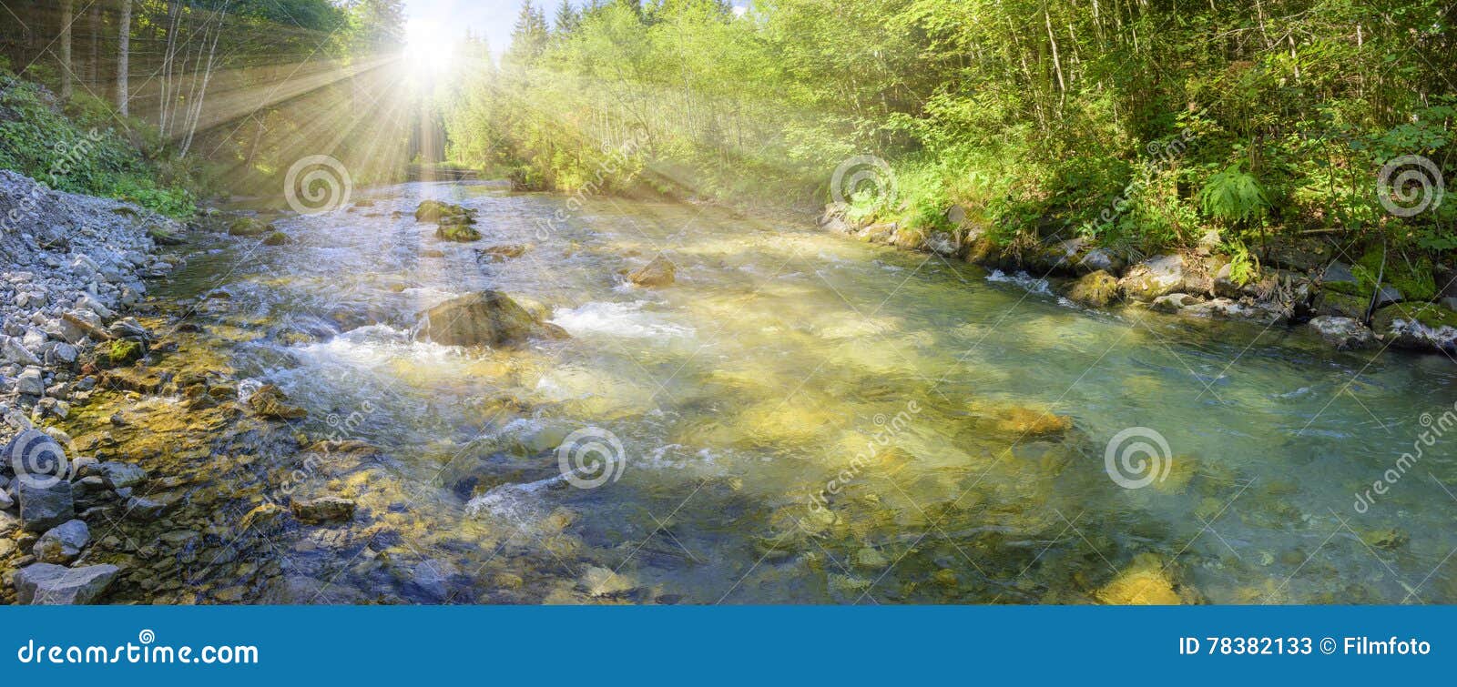 Panorama Scene in Bavaria with River Stock Image - Image of bavaria ...