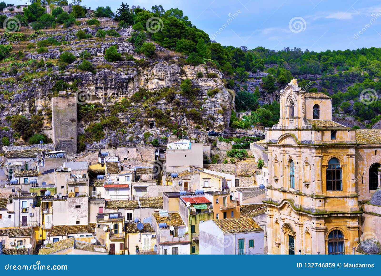 Scicli Sicily Italy stock image. Image of architecture - 132746859