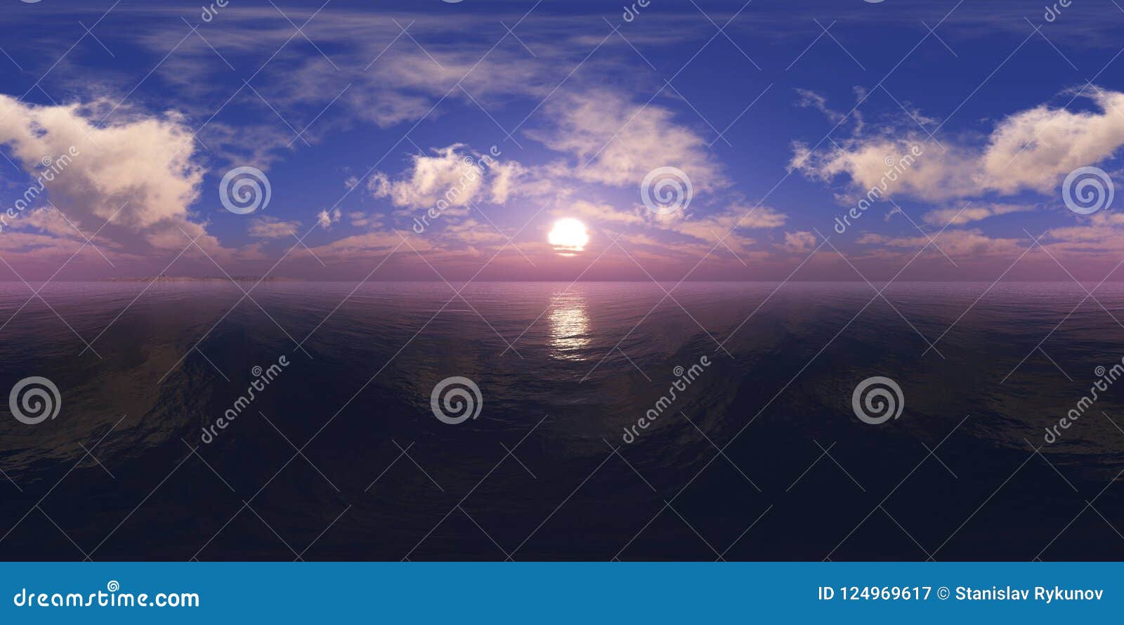 Panorama Sunset. Environment Map. HDRI Stock Illustration ...